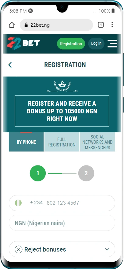 22Bet Promo Code February 2024 » Get Up To ₦105000